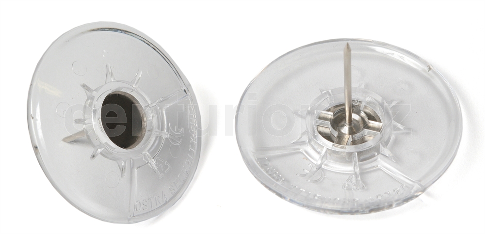 Pin 20 mm smooth, Ostra TED Shell F25 Transparent, 25 mm fixed head ...